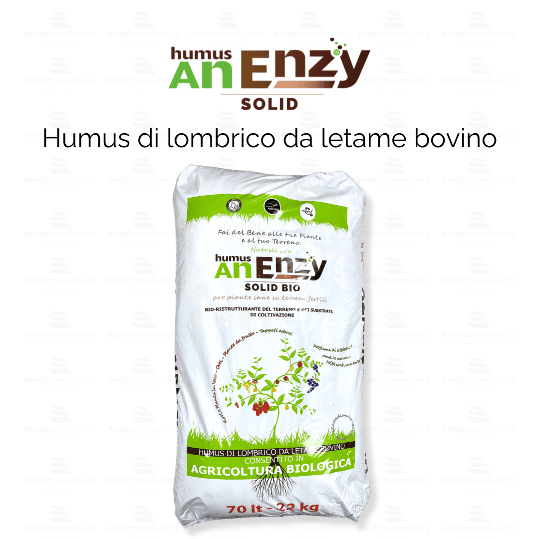 Humus di lombrico - Humus AnEnzy Solid Bio - 22kg / 70L